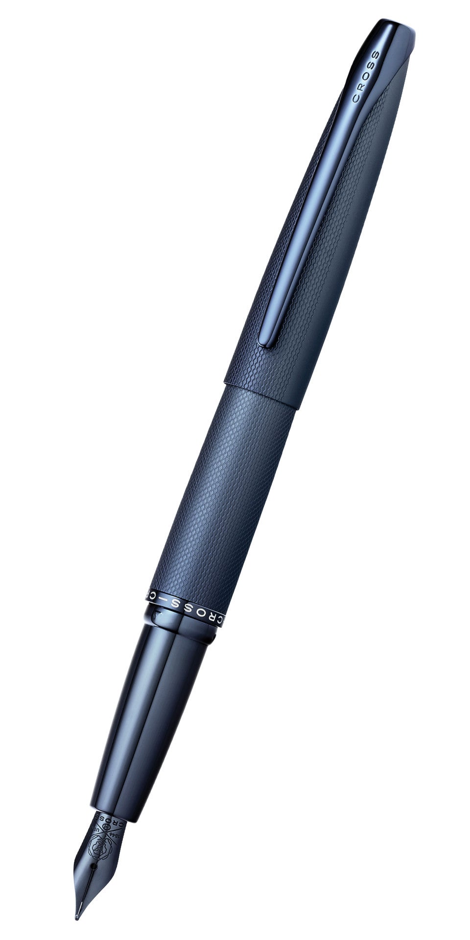 ATX® Sandblasted Dark Blue Stainless Steel Medium Nib Fountain Pen ...